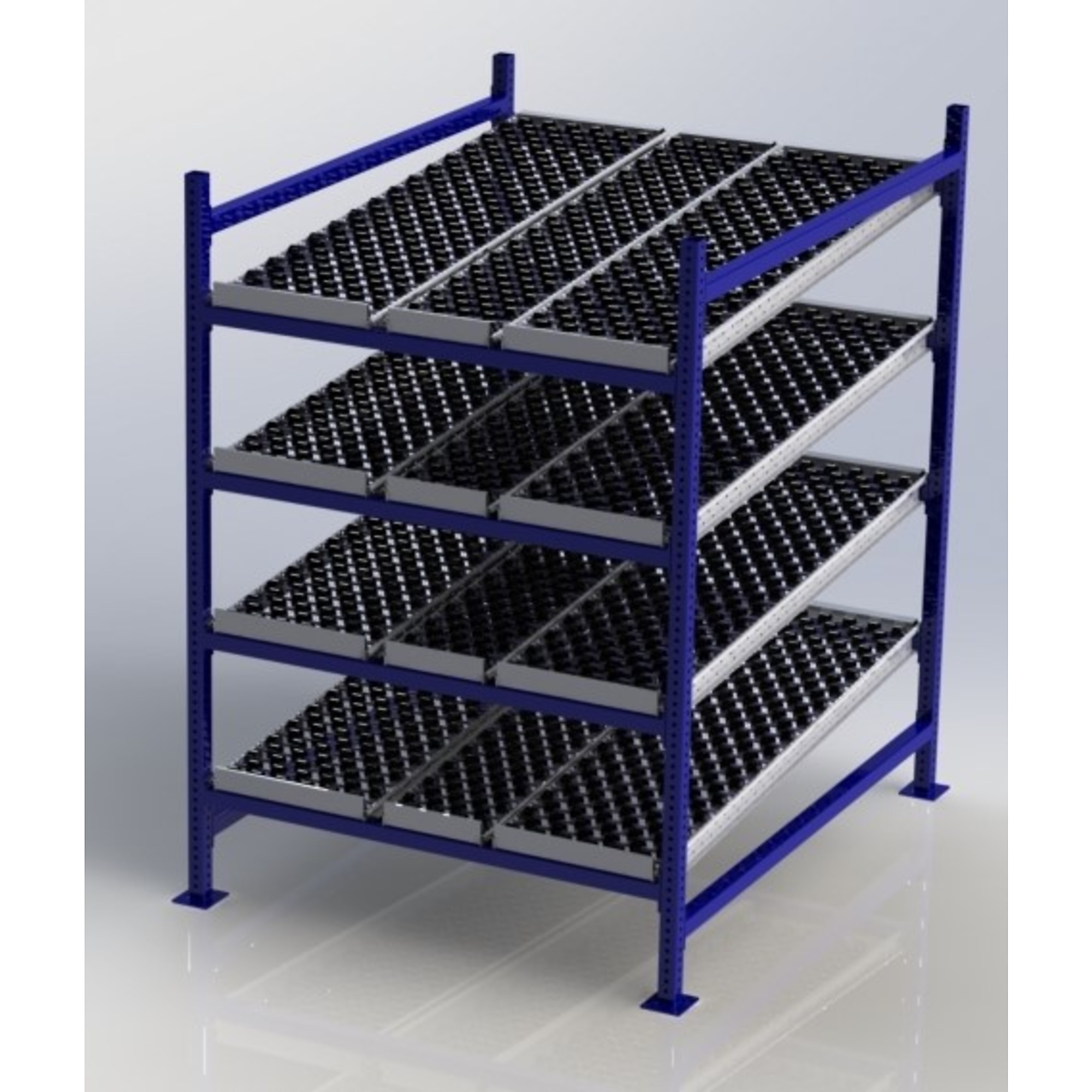 Unex, Gravity Flow Rack Starter, Overall Height 72 in, Width 60 in, Depth 48 in, Model ...